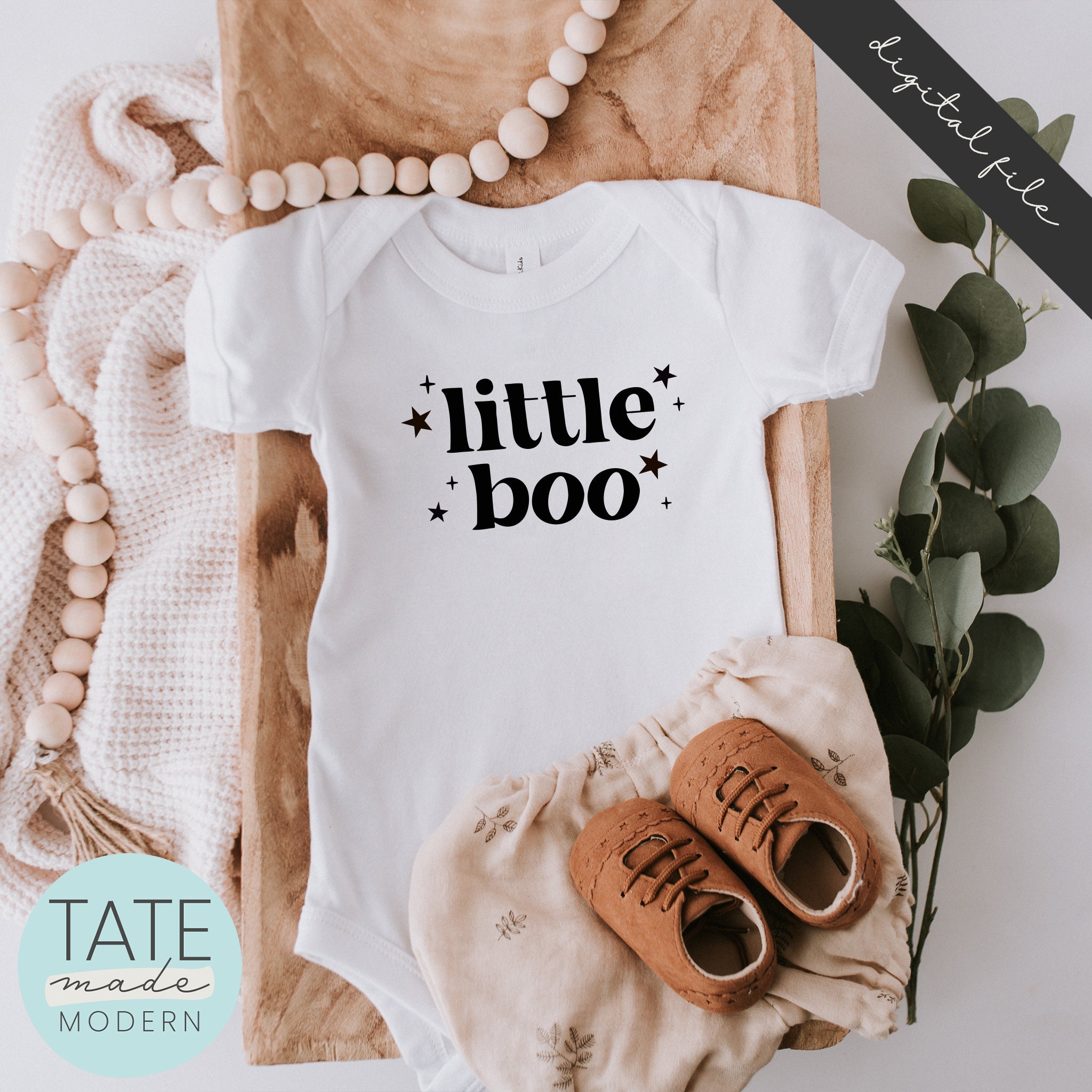 Little Boo SVG Cut File Retro Halloween Svg Baby Halloween - Etsy