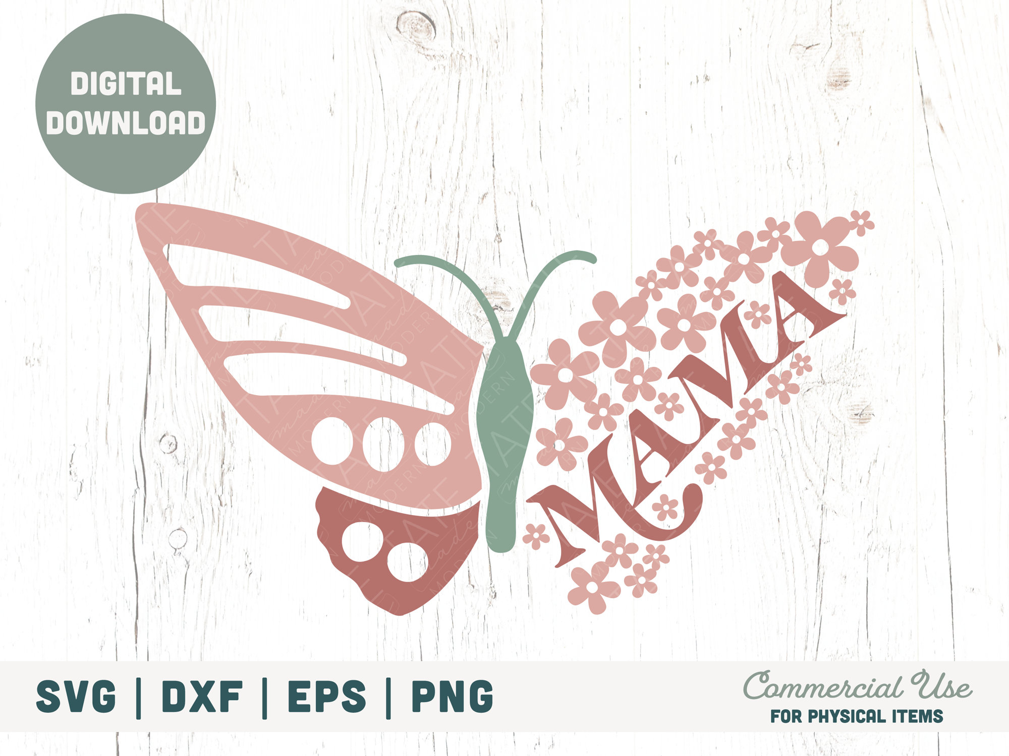Mama Butterfly SVG Cut File Boho Mama Svg for T-shirt Retro | Etsy