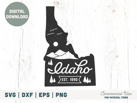 Vintage Idaho SVG Cut File Idaho Home Svg Mcgown Peak Svg - Etsy