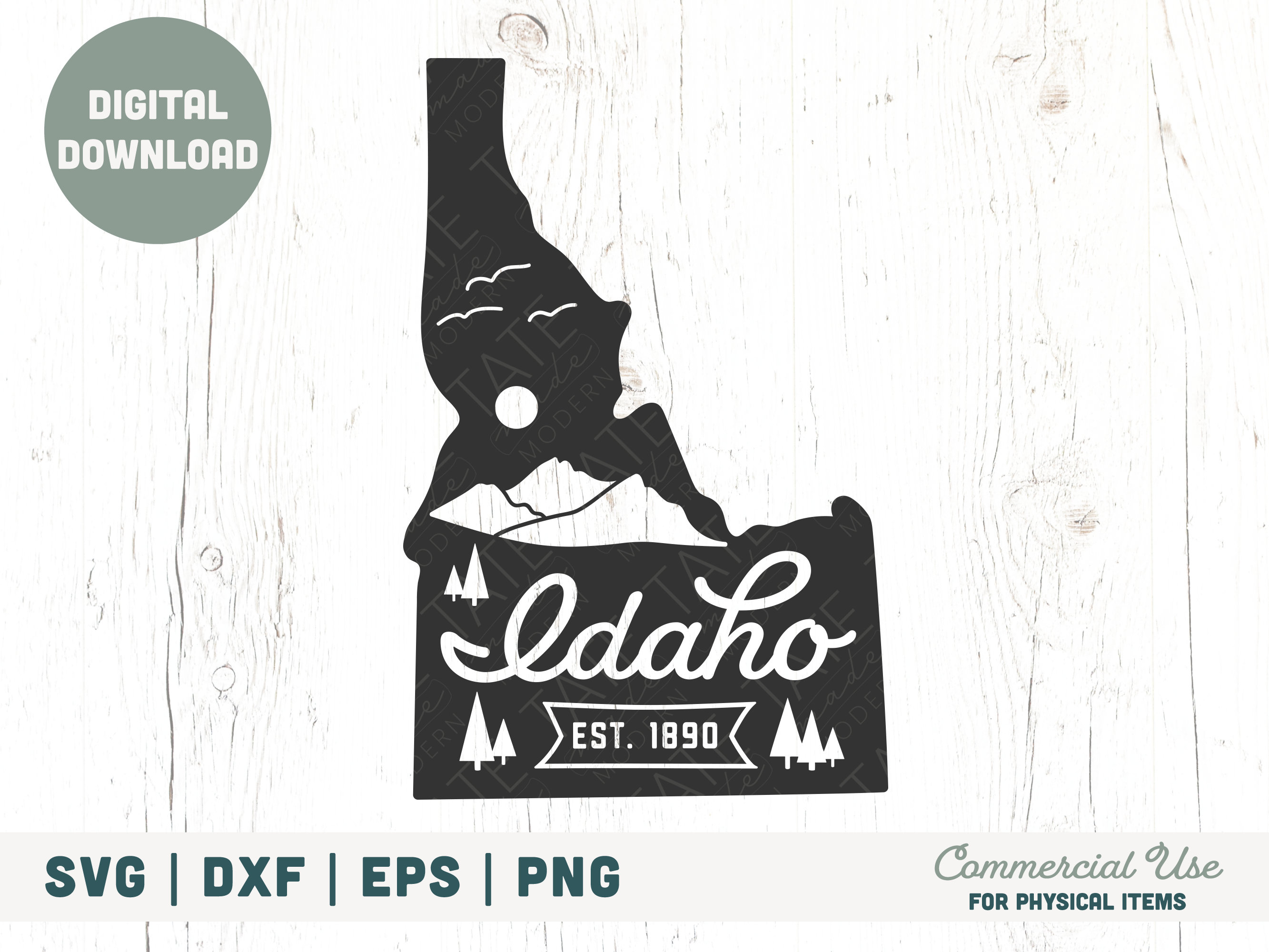 Vintage Idaho SVG Cut File Idaho Home Svg Mcgown Peak Svg | Etsy