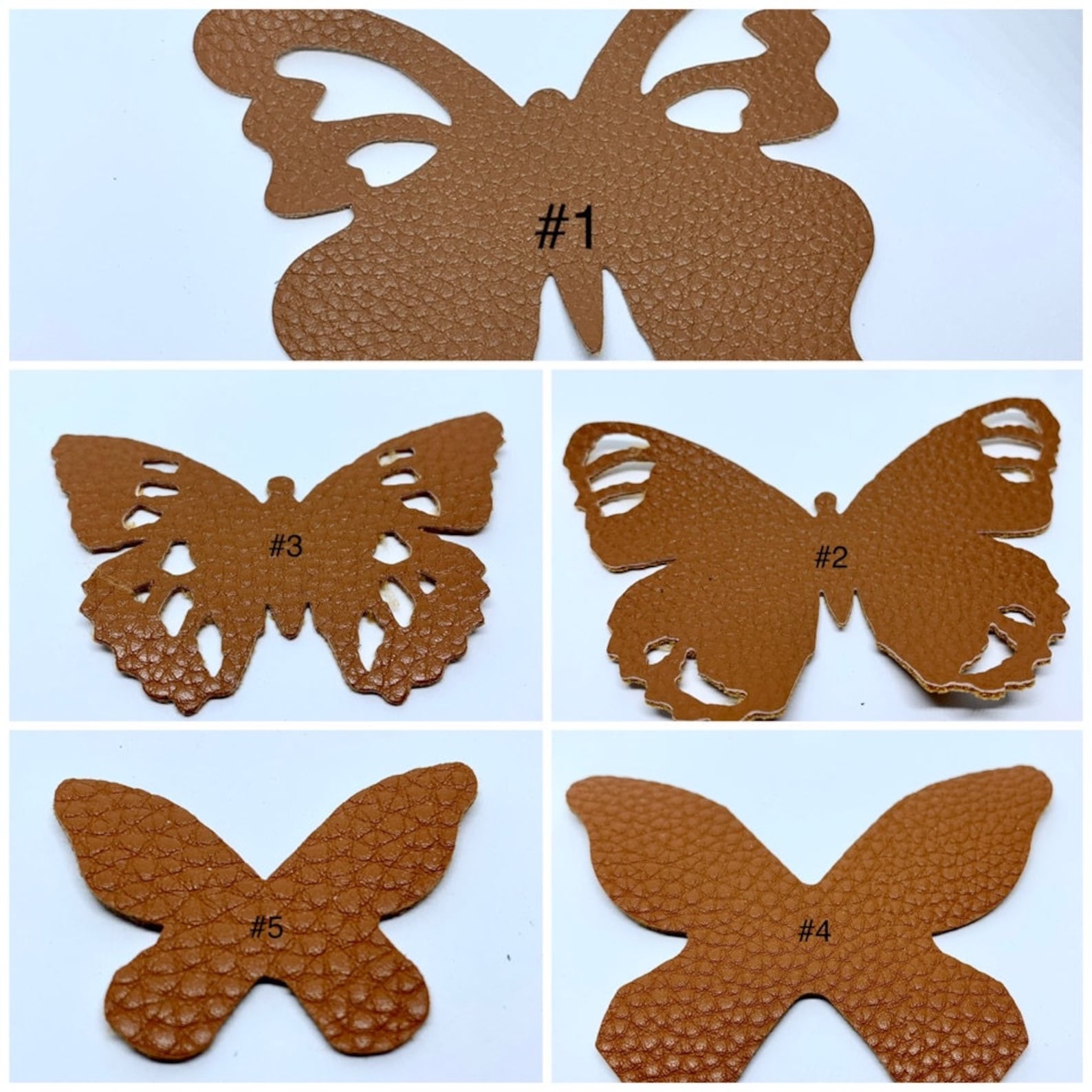 Butterfly Leather Die Cuts Faux Leather Butterfly Die Cut - Etsy