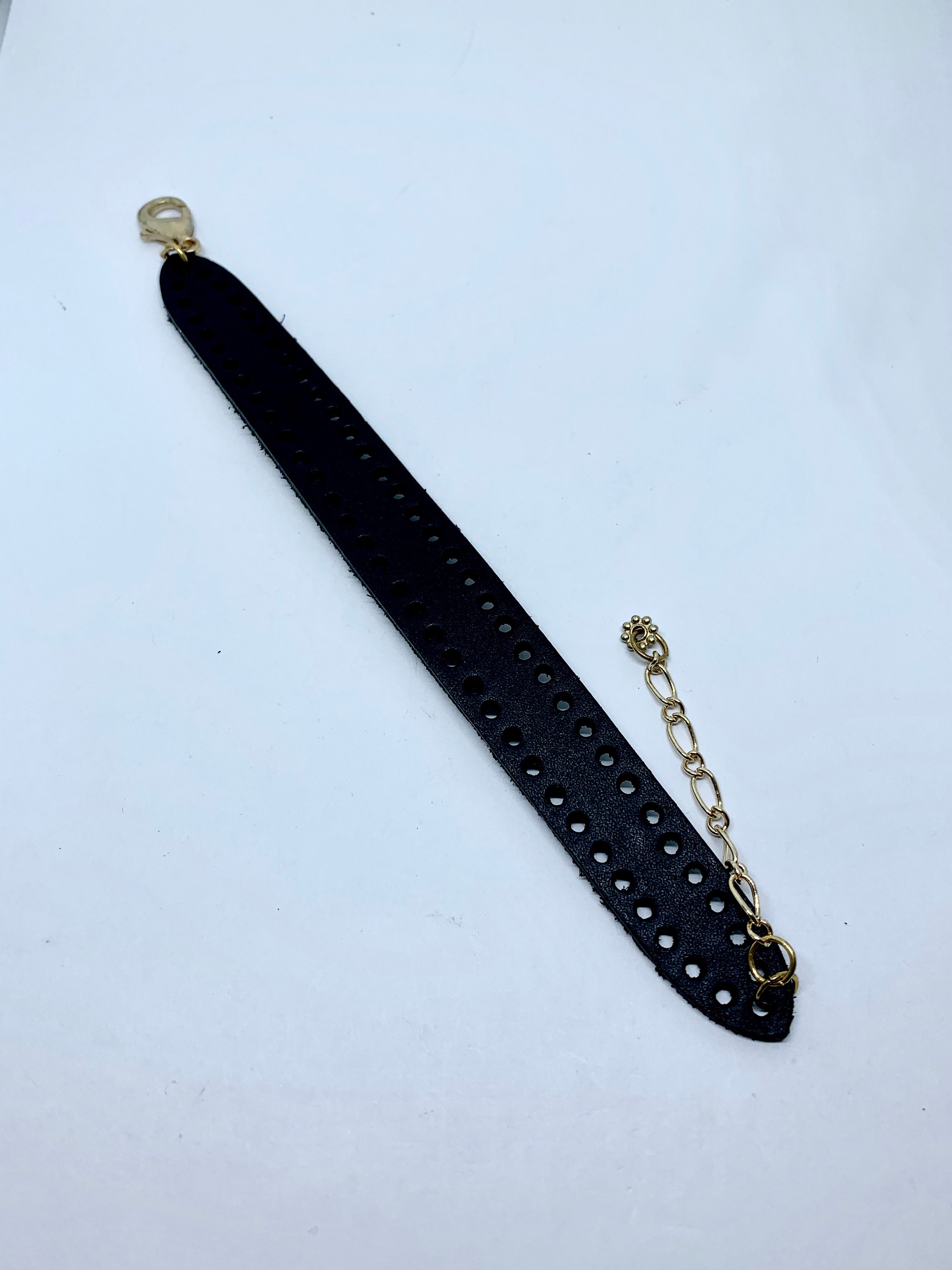 Leather Hole Punch Cuff Bracelet Jewelry DIY Punched Design - Etsy UK