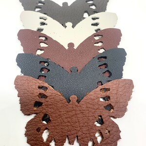Butterfly Leather Die Cuts, Leather Applique, Real Leather Butterfly ...