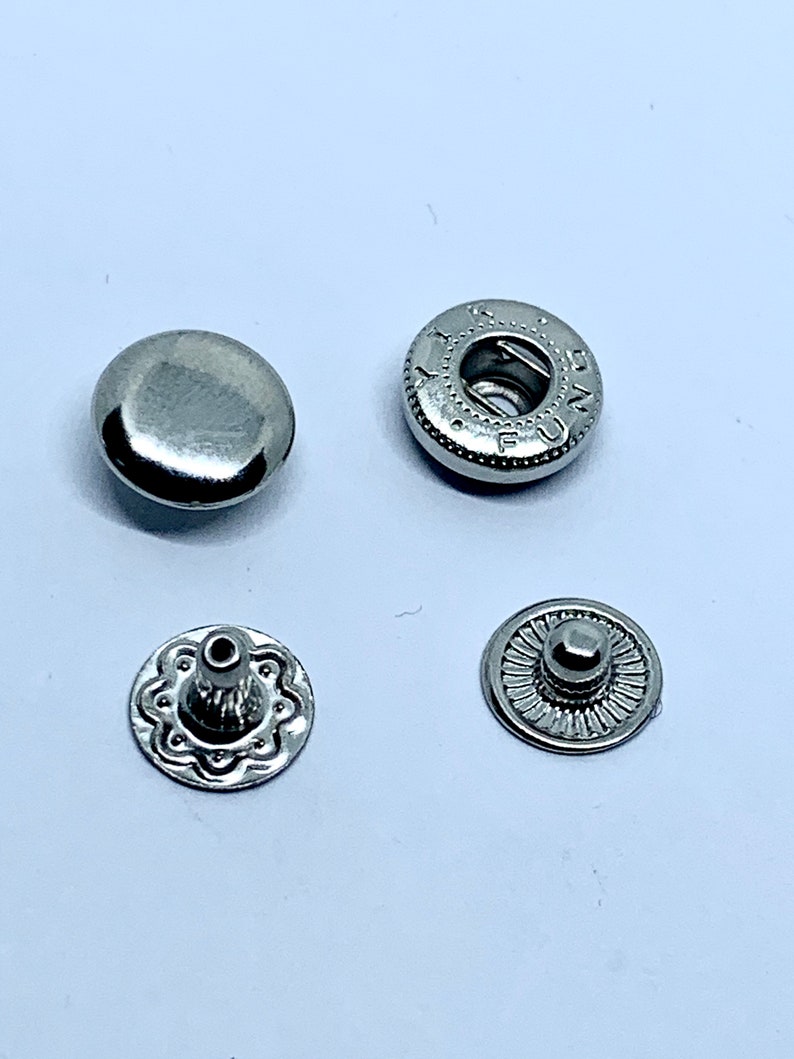 Press Studs Metal Press Studs 4 Part 15 Sets 10mm Snap - Etsy