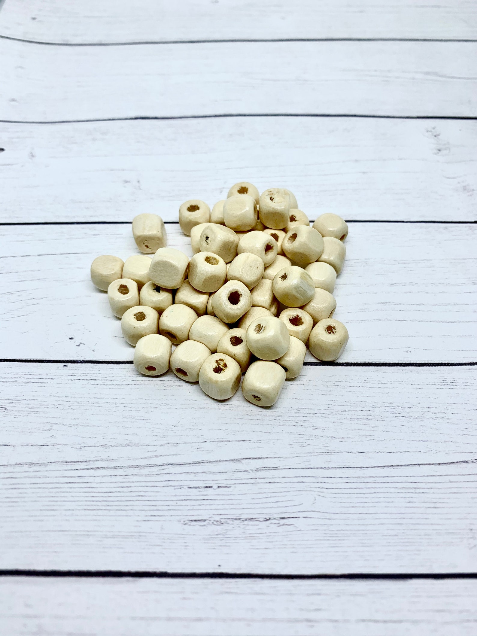 Wooden Beads 8mm Square Beadscube Beads Wooden Blank Beads - Etsy