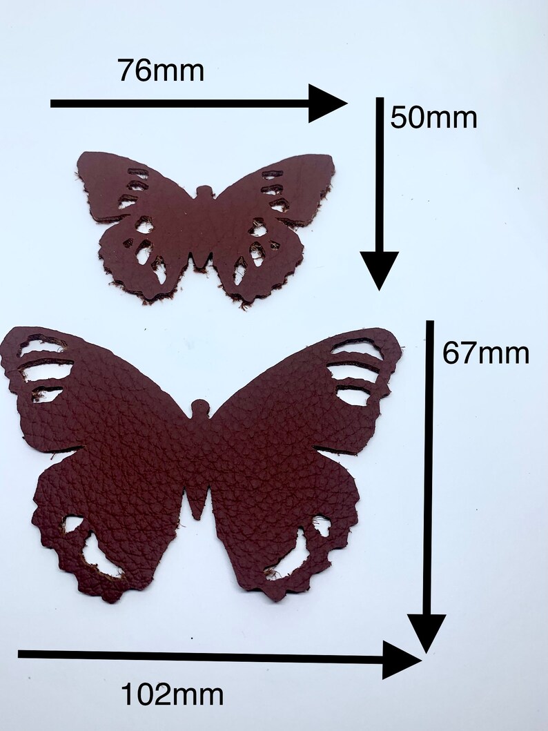 Butterfly Leather Die Cuts Leather Applique Real Leather | Etsy