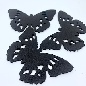 Butterfly Leather Die Cuts, Leather Applique, Real Leather Butterfly ...
