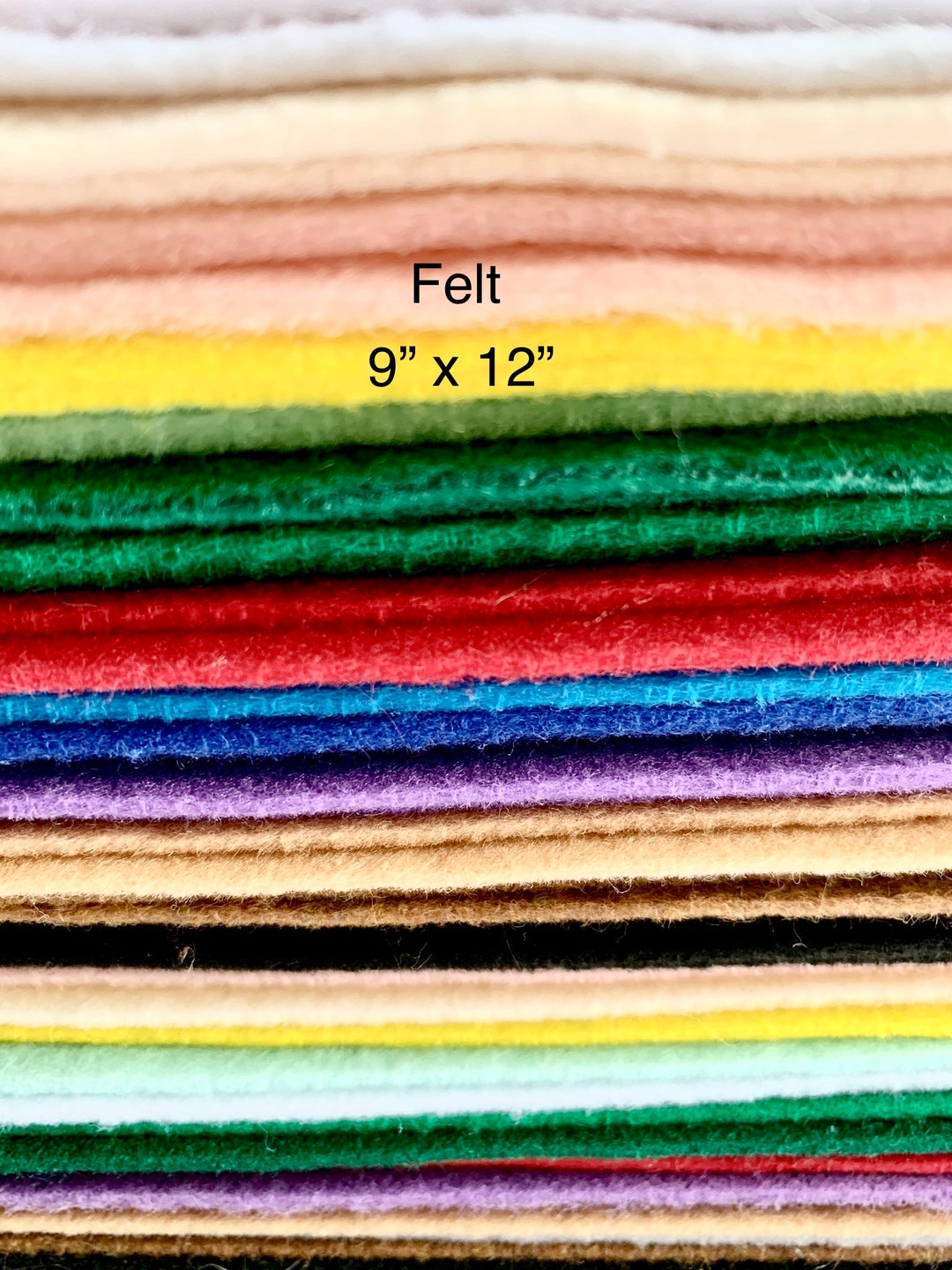 Felt Sheets, 2mm Soft Felt Sheets, Felt Craft, 9x12"individual Felt ...