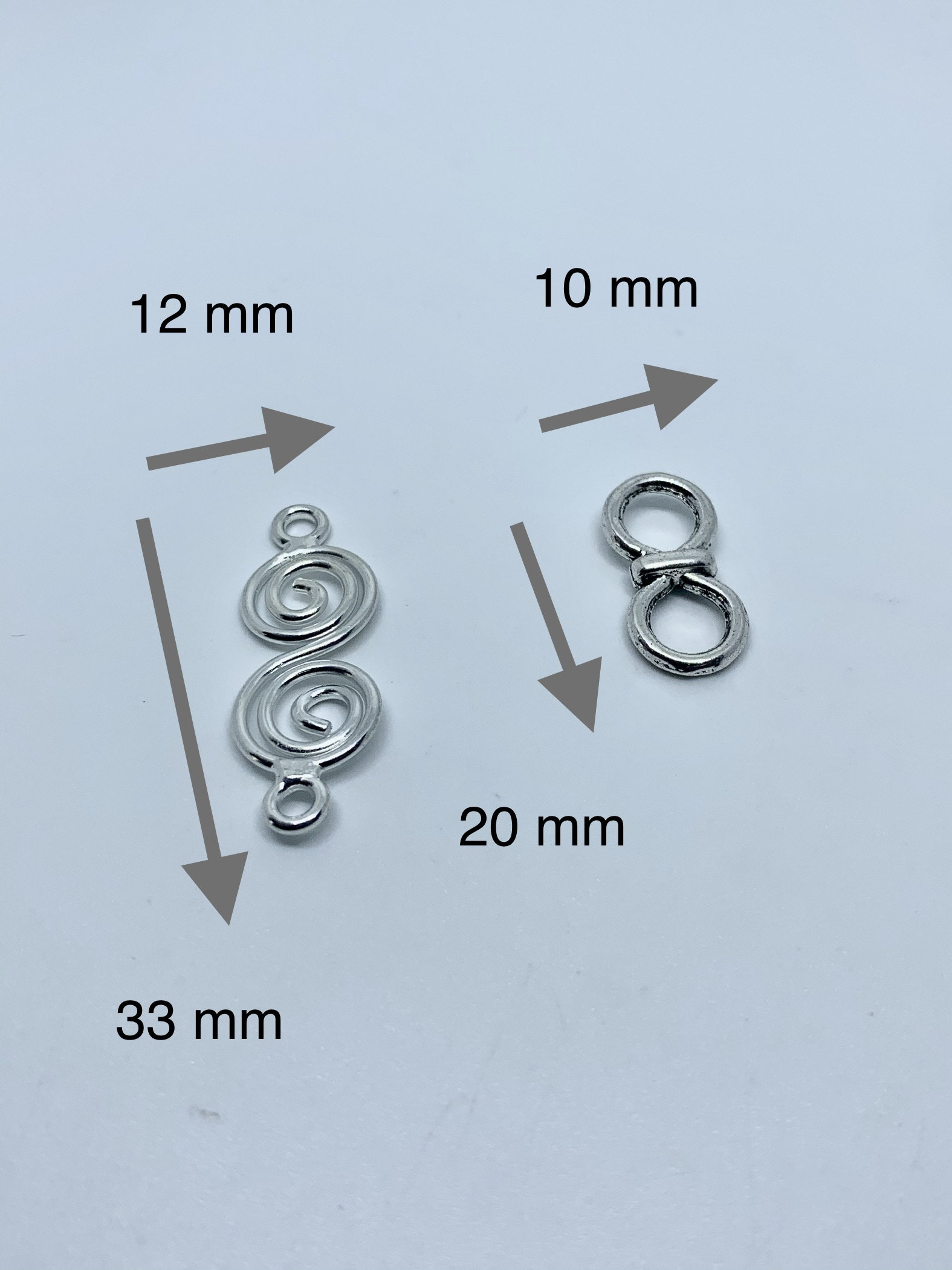 Figure Eight Connector Swirl Wire Connector Jewelry Making | Etsy