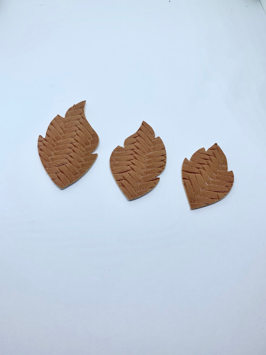 Fishtail/braid Leather Leaf Shape Die Cut, 3 Sizes, Earring Supply, Pre ...