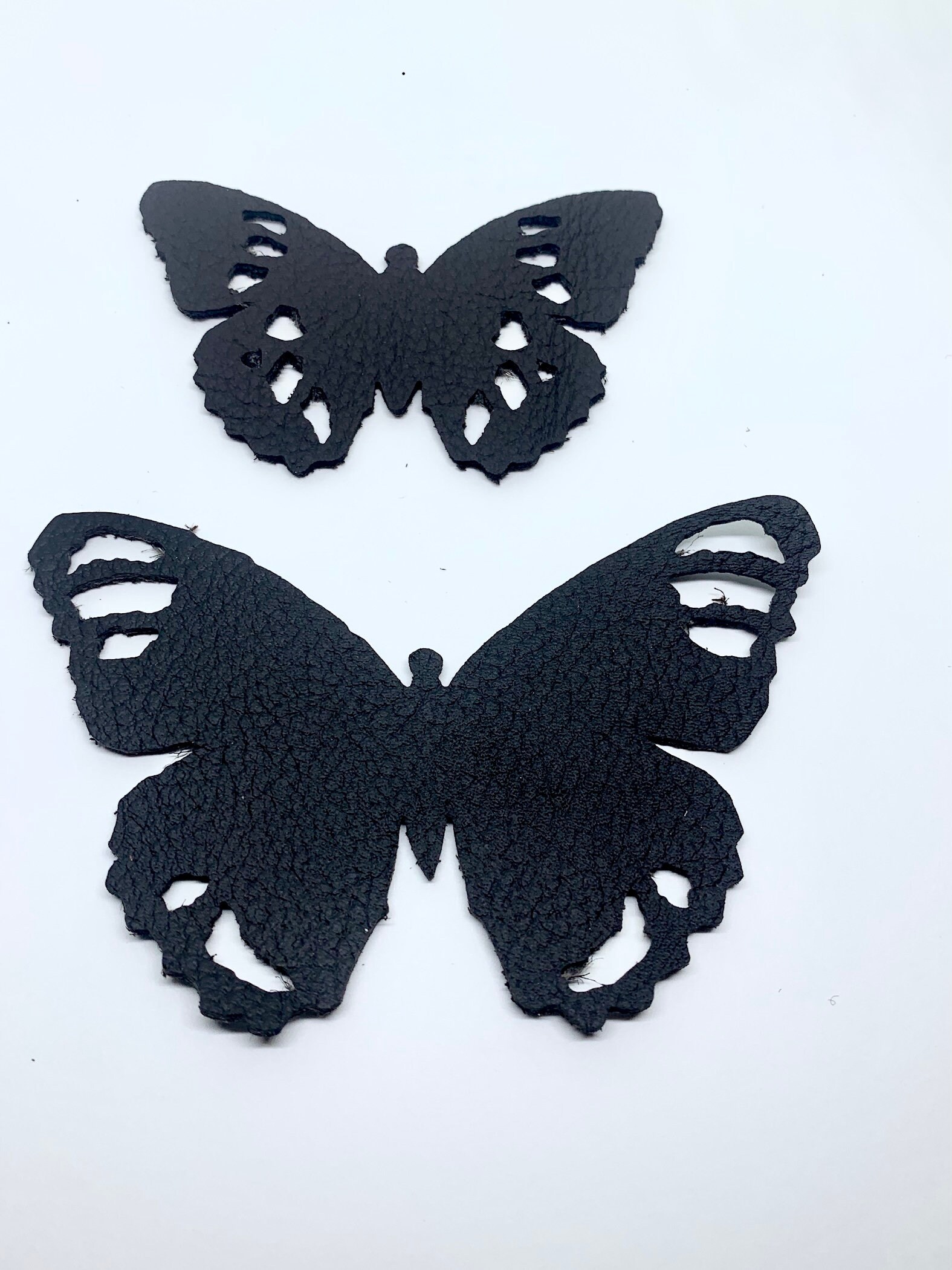 Butterfly Leather Die Cuts Leather Applique Real Leather | Etsy