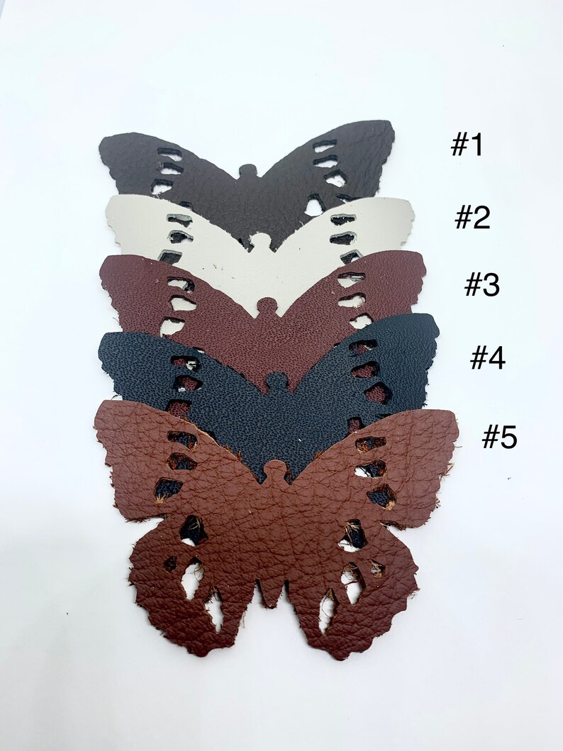 Butterfly Leather Die Cuts Leather Applique Real Leather | Etsy