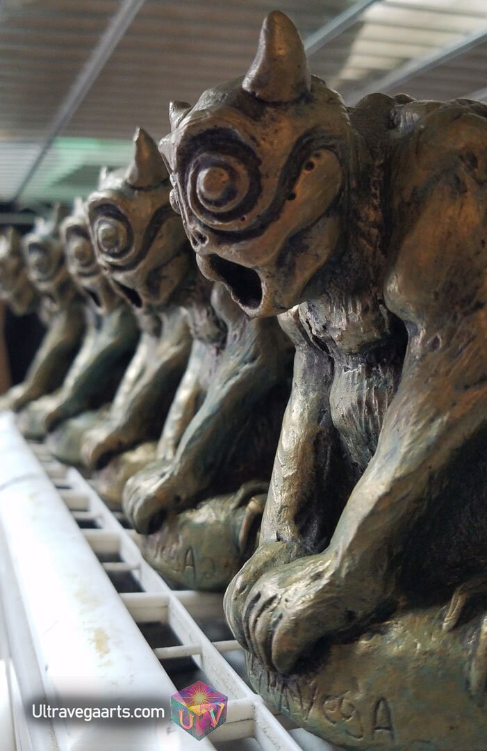 Spiral Eyed Gargoyle Statue - Etsy