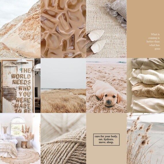Photo Collage Kit Beige Aesthetic Dorm Collage Kit DIGITAL, 53% OFF