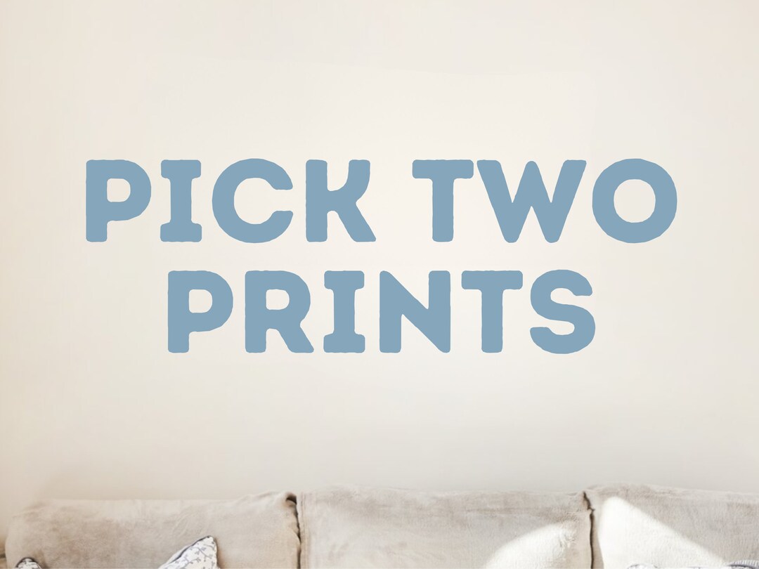You Pick Two Prints | Blue Text Wall Art | Coastal Cowgirl | Beachy ...