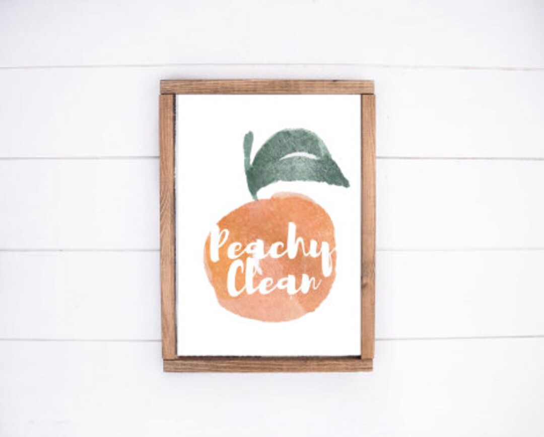 Peachy Clean Printable Wall Art | Peach | Wall Decor | Digital Print ...