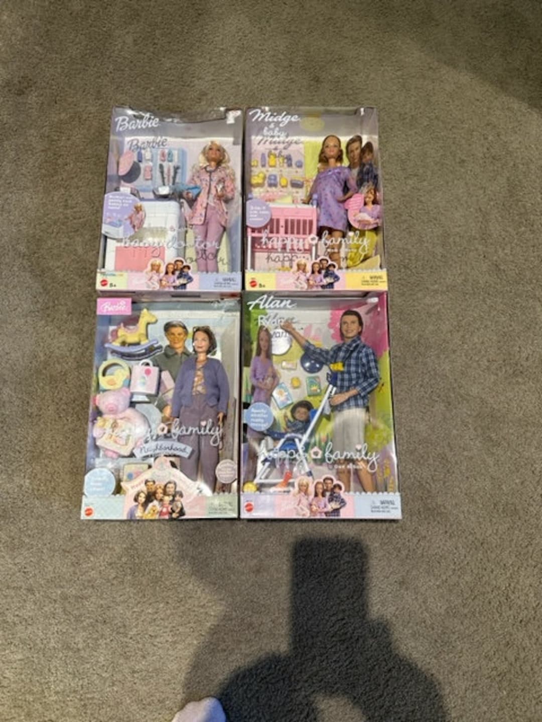 Barbie Happy Family Group of 4 Dolls New in Package-rare Dr. Barbie Box ...