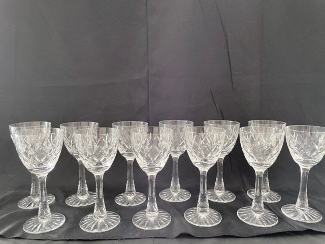 Set of 12 Vintage Webb Corbett Crystal Hock Wine Glasses - Etsy