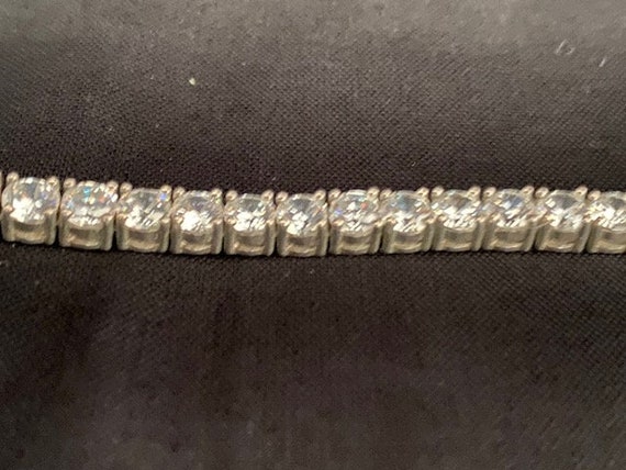 Vintage Sterling Silver & Rhinestone Choker - Gem