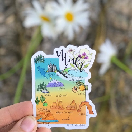 Utah State Arches National Park Waterproof Vinyl Sticker UV | Etsy