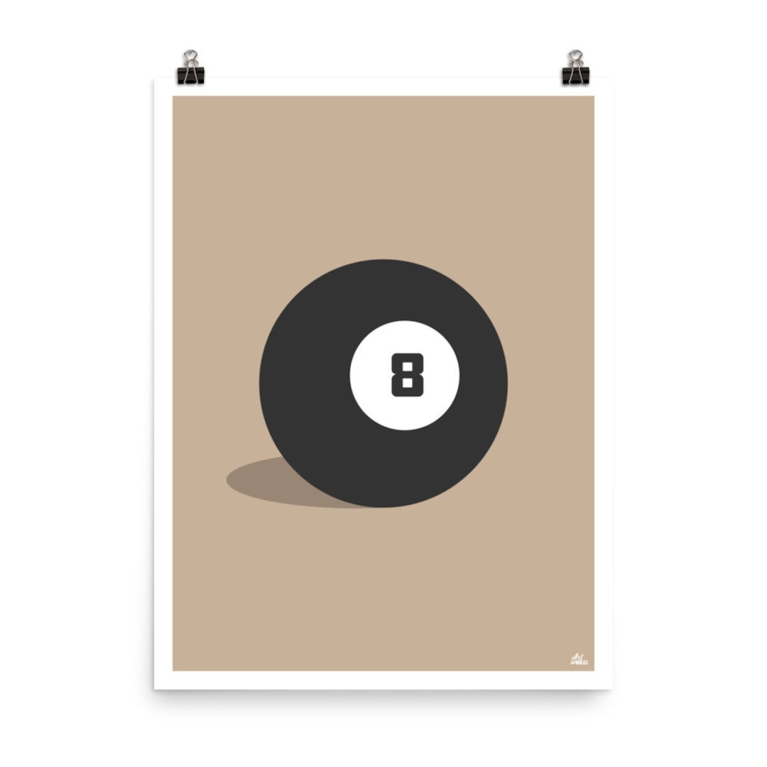 Eight Ball Poster - Billiards, Game Room, Man Cave Poster Art - Etsy