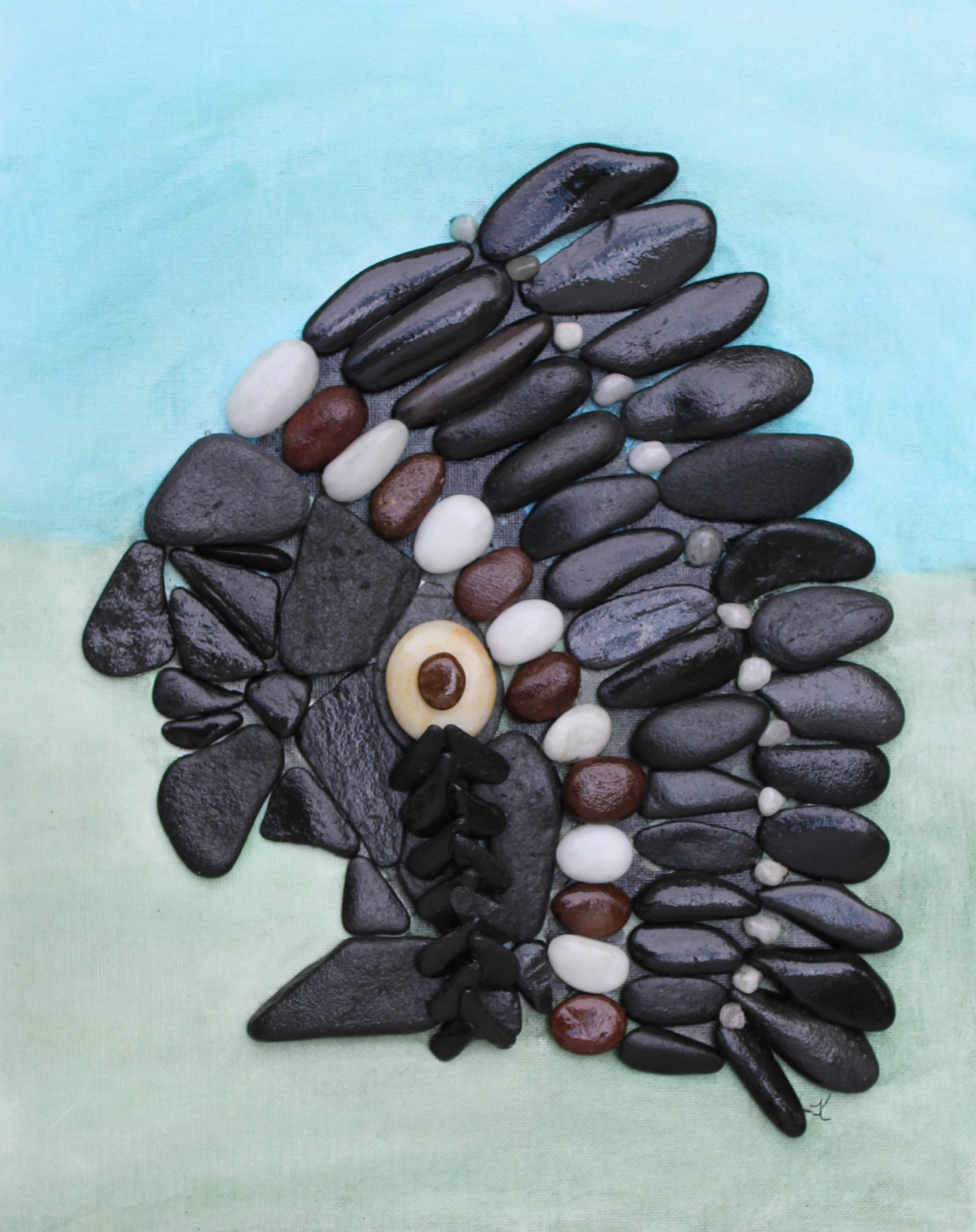 Narragansett Native American Chief - Rhode Island Pebble Art - Etsy