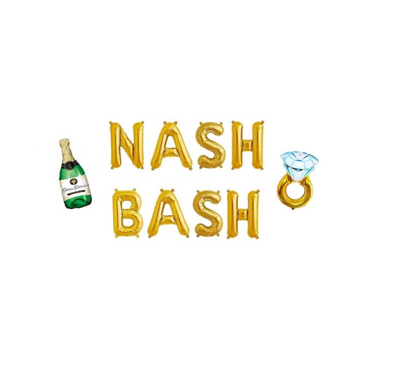 Nash Bash BalloonsNash Bash Letter BalloonsNash Bash Gold | Etsy