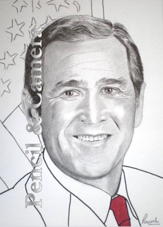 George Bush Drawing