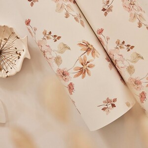 Vintage Meadow on White - Wallpaper, Gold Meadow, Vintage Meadow ...