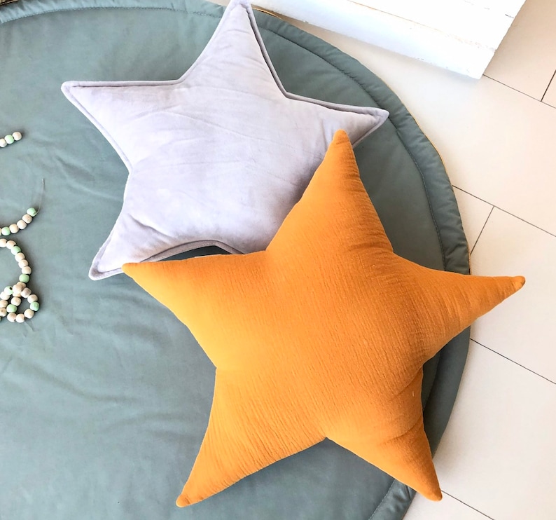 Grey Star Pillow Soft Star Pillow Velvet Star Pillow Star - Etsy