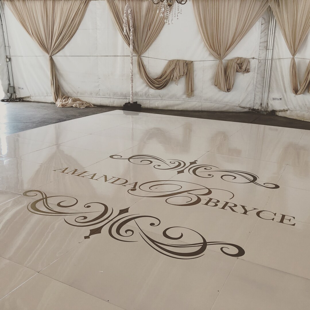 Wedding Dance Floor Decal - Personalized Wedding Decals for Dance ...