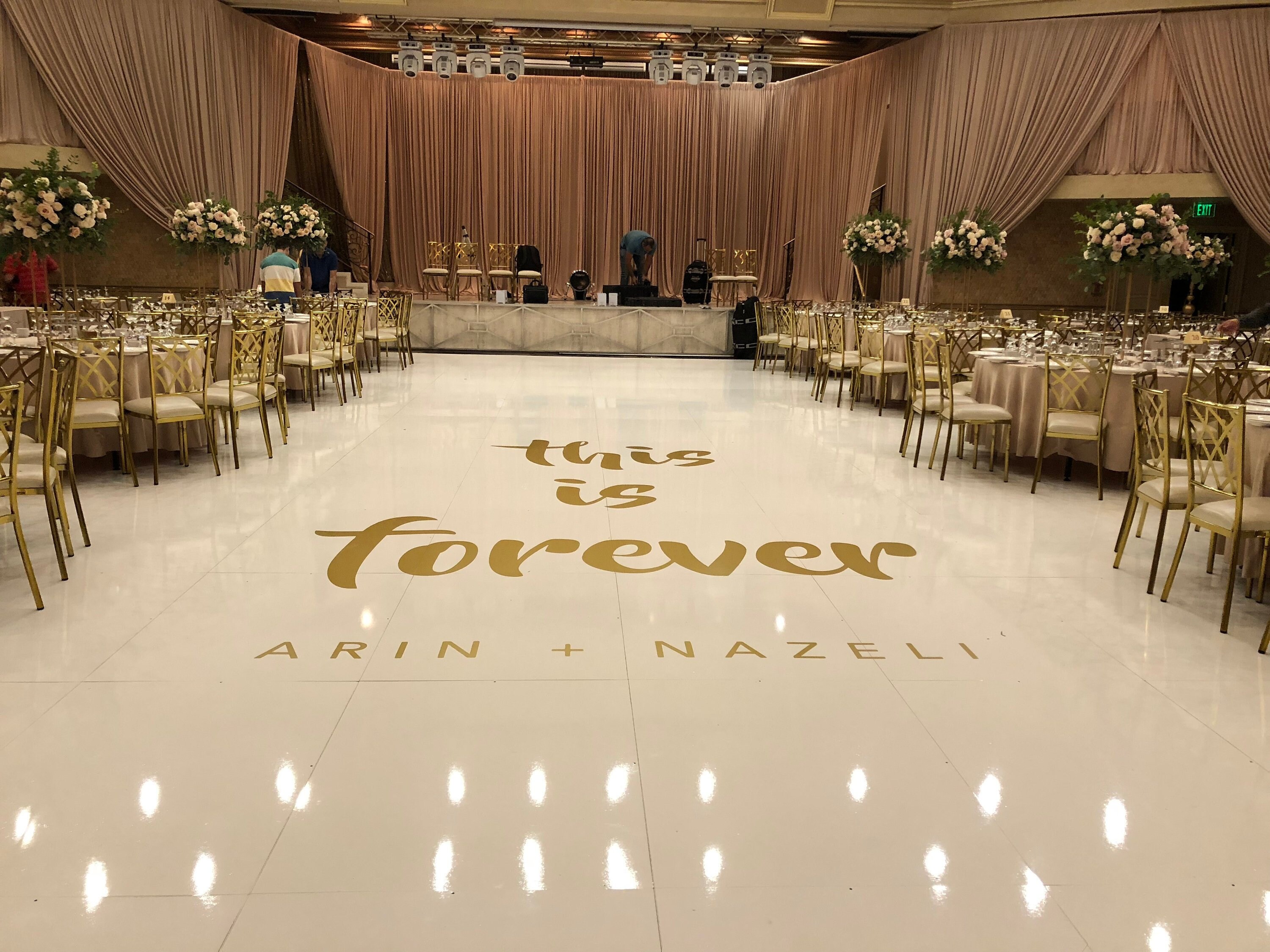 This Means Forever Wedding Dance Floor Decal Sticker With Names Wedding ...