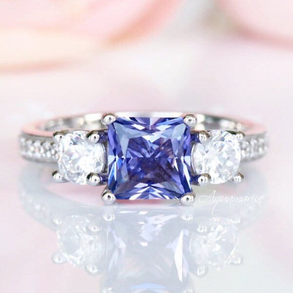 Purple Princess Cut Rings - Etsy