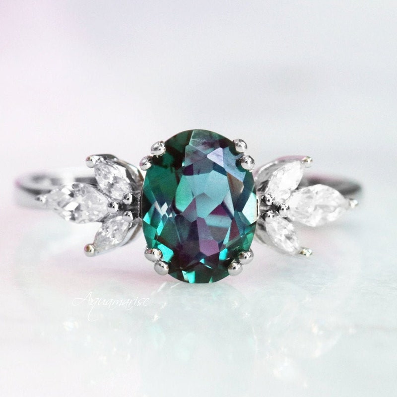 Alexandrite Engagement Ring - Etsy
