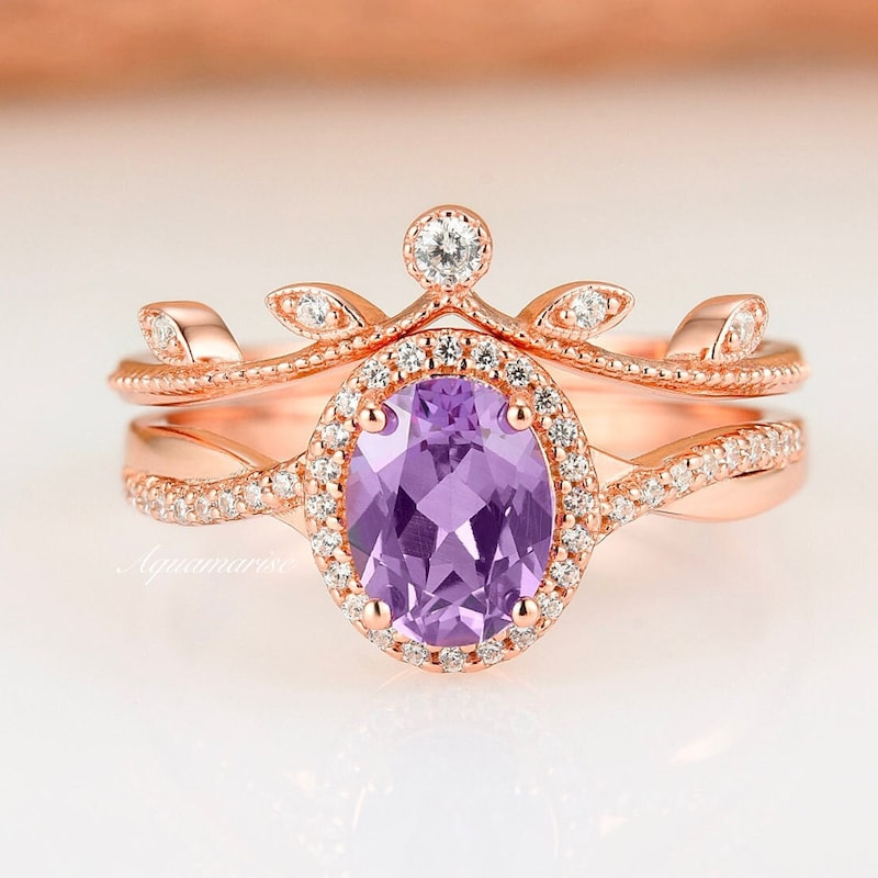Purple Gold Ring - Etsy