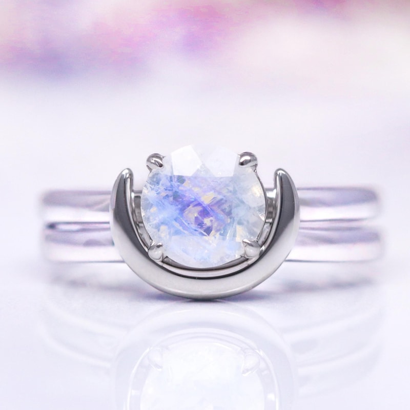 Moon Engagement Ring - Etsy