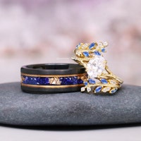 Blue Wedding Ring - Etsy