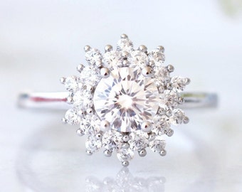 Snowflake Cut Ring - Etsy