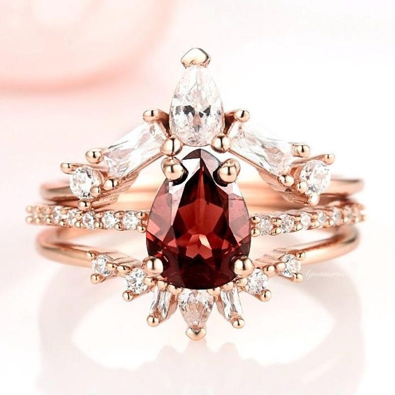 Burgundy Ring - Etsy