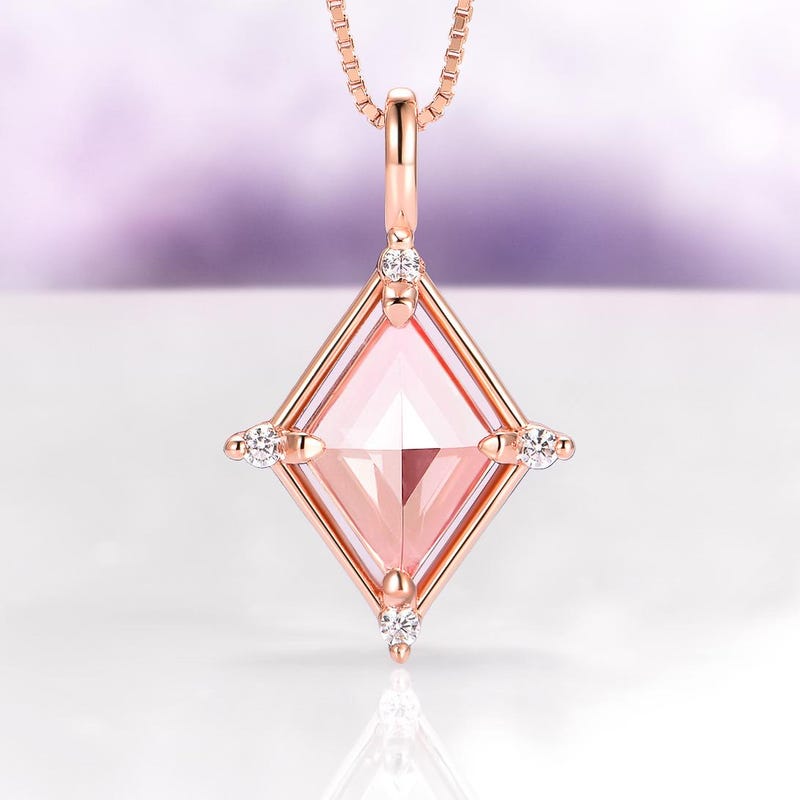 Kite Morganite Necklace - Etsy