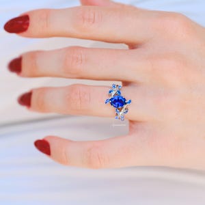 Cornflower Sapphire & Galaxy Orion Nebula Couples Ring- His and Hers ...