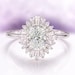 Vintage Inspired Art Deco Sunburst Engagement Ring, Gatsby Champagne ...