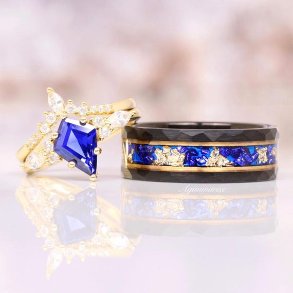 Sapphire band ring gold store