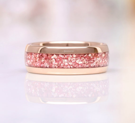 Pink tungsten ring store