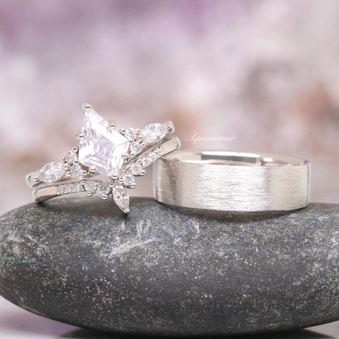 Skye Kite Diamond Ring Couples Ring Set- His and Hers Matching Wedding ...