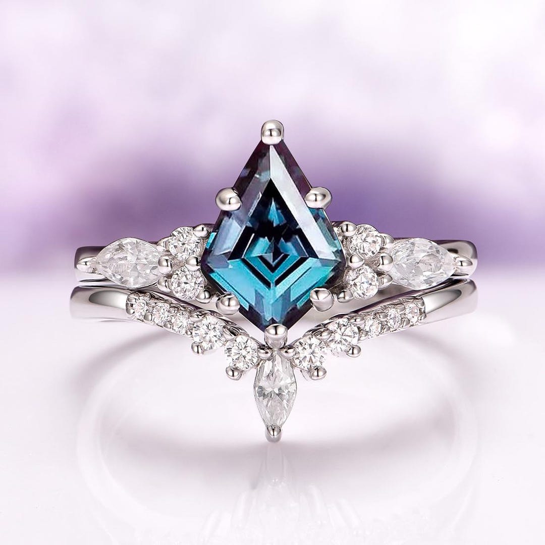 Skye Alexandrite Ring Set in Sterling Silver- Unique Color Change ...