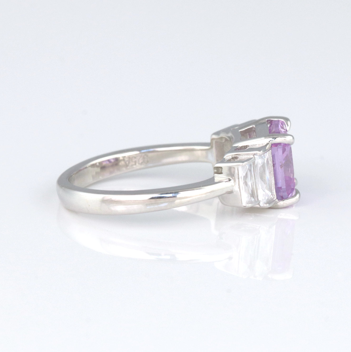 Lavender Kunzite Ring Sterling Silver Gemstone Engagement - Etsy