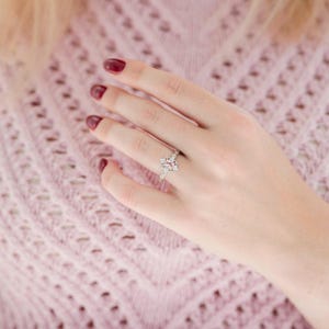 Vintage Oval Morganite Ring – Art Deco Sterling Silver Promise Ring - Etsy