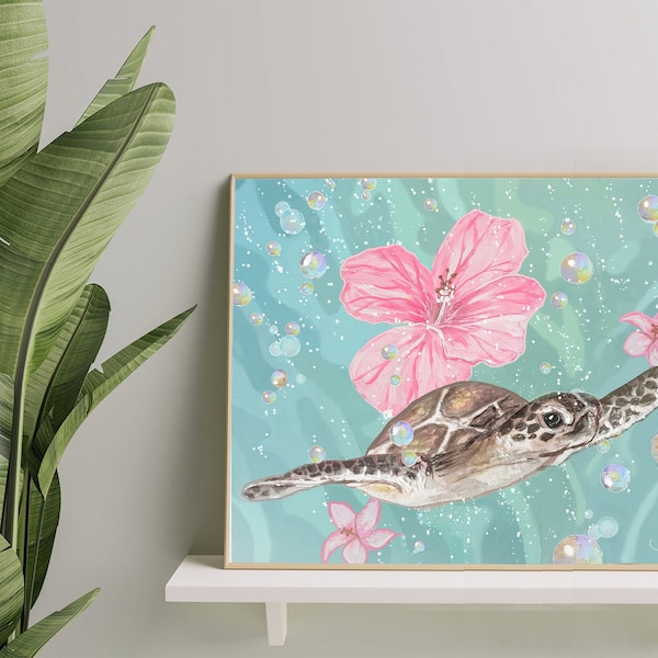Sea Turtle Print Etsy