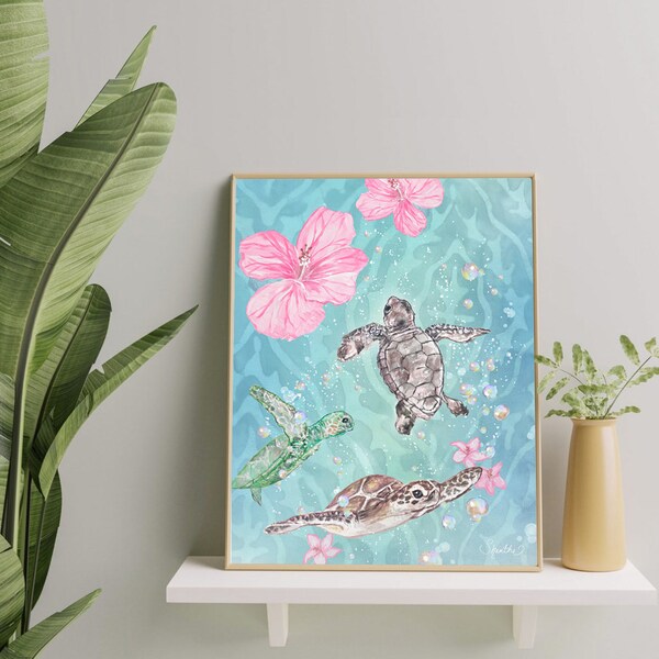 Sea Turtle Wall Art - Etsy